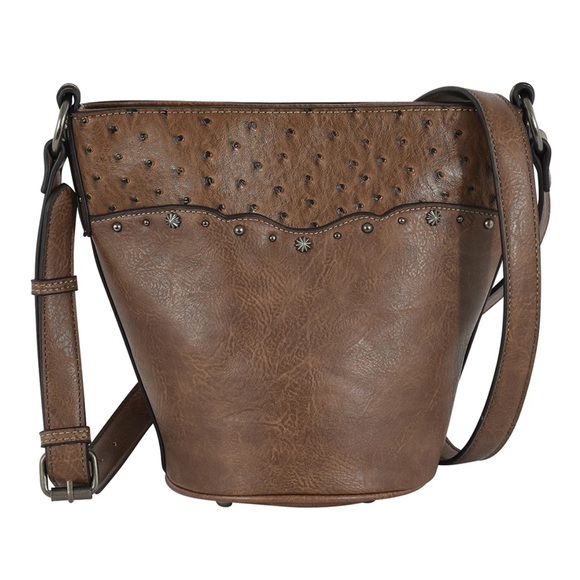 Justin Boots | Bags | Justin Boots Brown Conceal And Carry Faux Leather ...